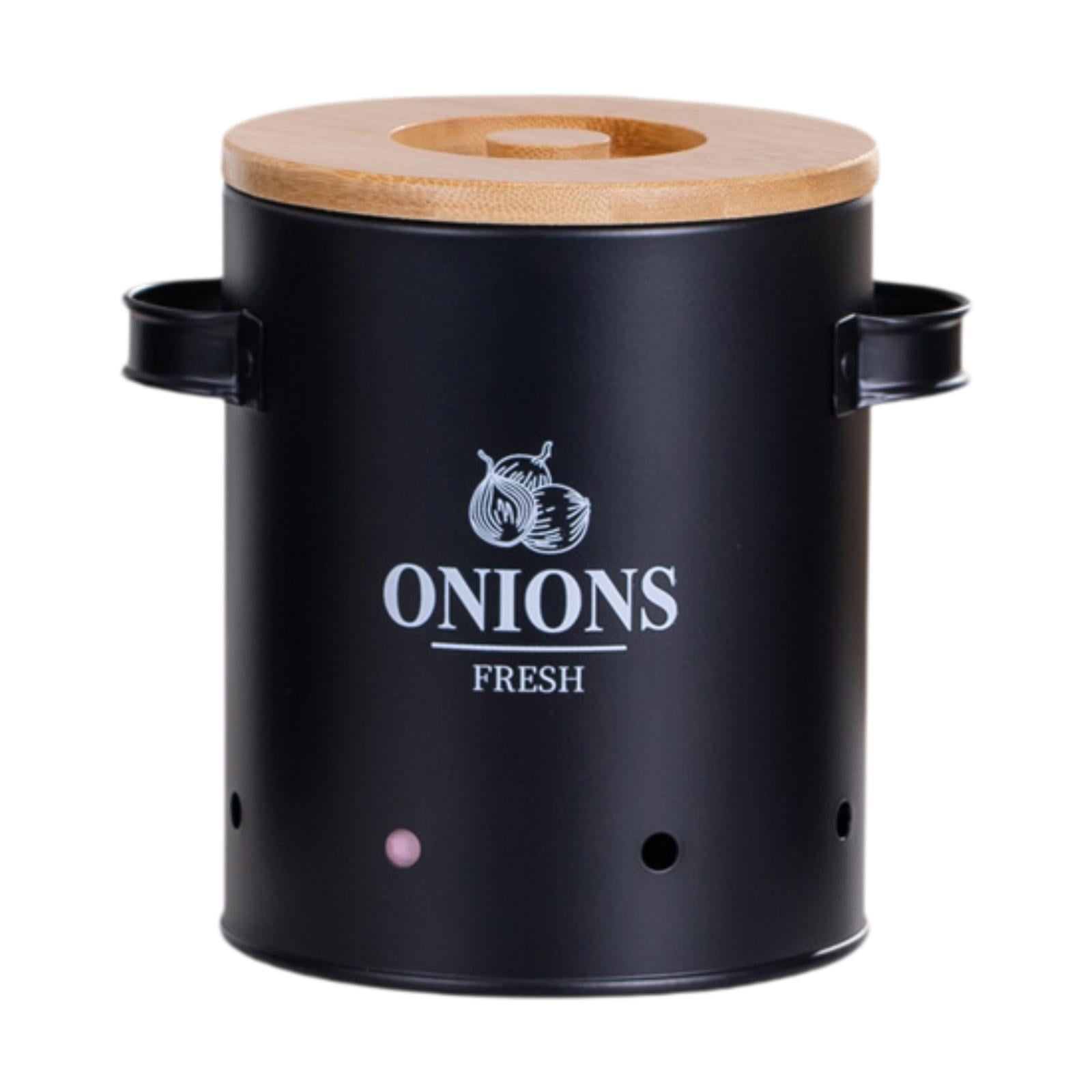 CUTICATE Onion Garlic Storage Canister Pantry Organizer Tin Organizer ...