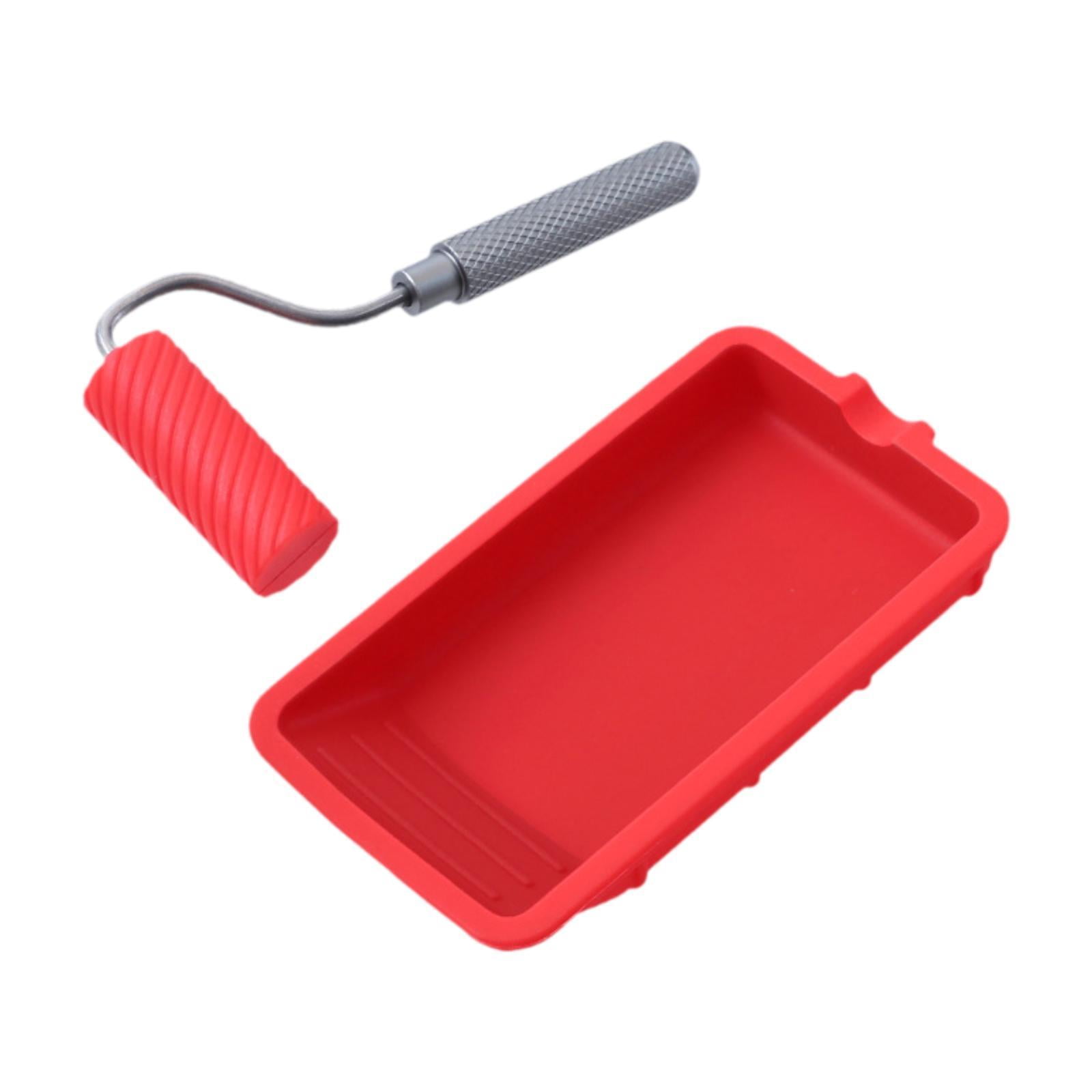 CUTICATE Paint Tray with Roller Painting Tools Hand Tool Silicone Tray ...