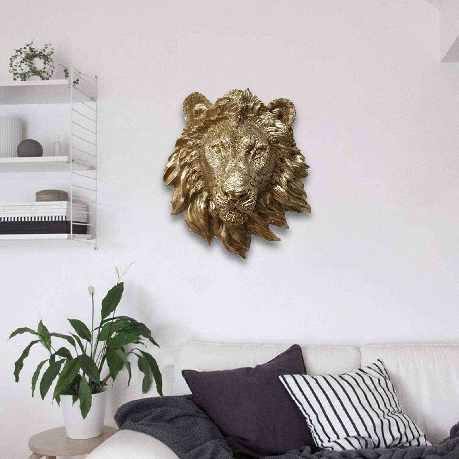 CUTICATE Polyresin Animal Head Wall Statue Plaque Wall Mounted ...