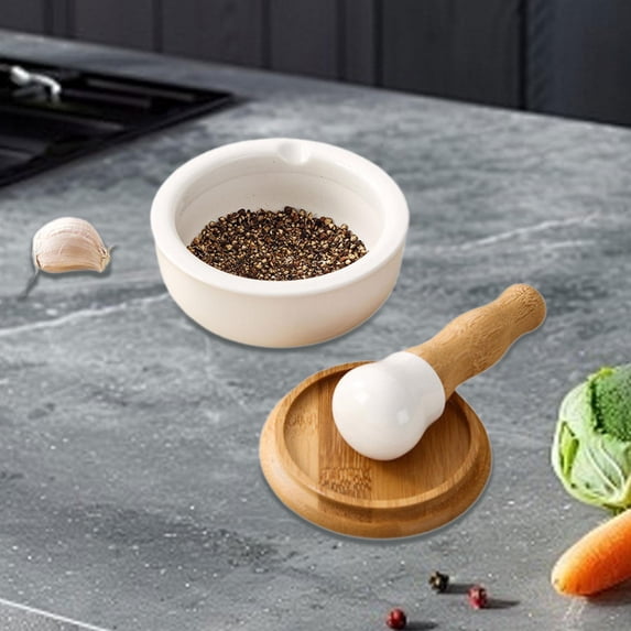 CUTICATE Pottery Grinding Bowl Grinding Jar Kitchen Tool Multipurpose ...