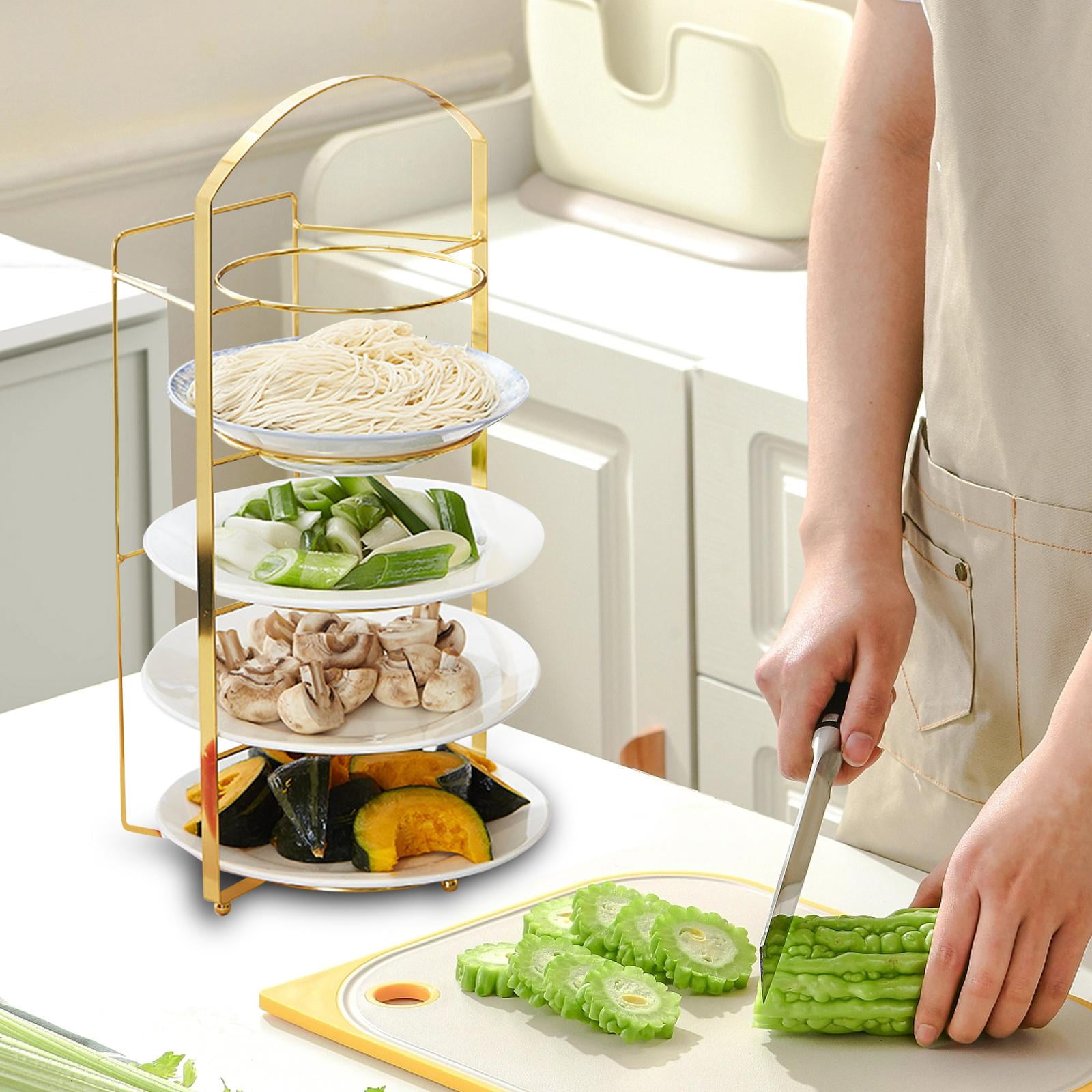 CUTICATE Preparation Dish Rack, Kitchen Table Top Organizer ...