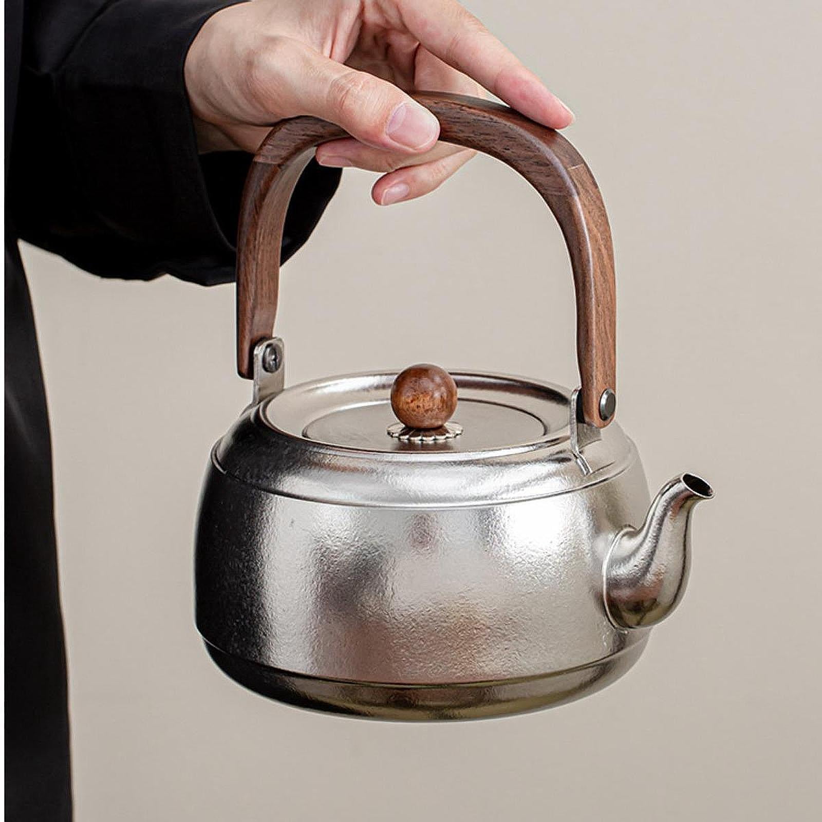 Cuticate Pure Titanium Teapot Fits Ceramic Cooktop Tea Kettle for Home ...