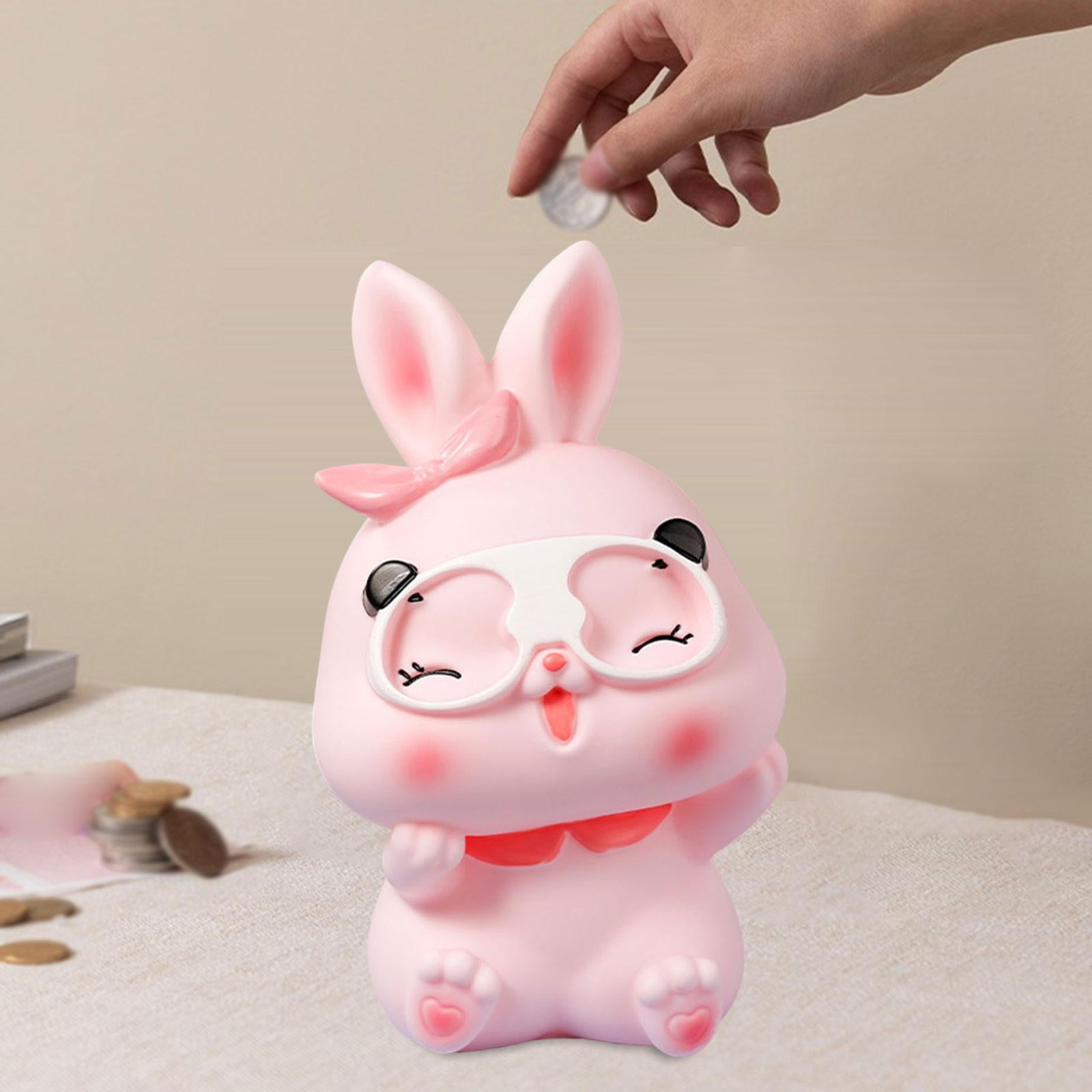 CUTICATE Rabbit Piggy Bank Bunny Statue Decoration Birthday Gifts Money ...