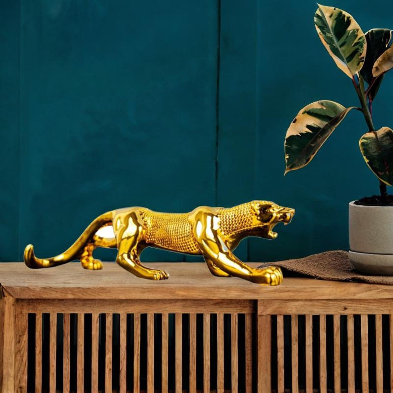 CUTICATE Resin Cheetah Car Decor Animal Sculpture Craft Statue Resin ...