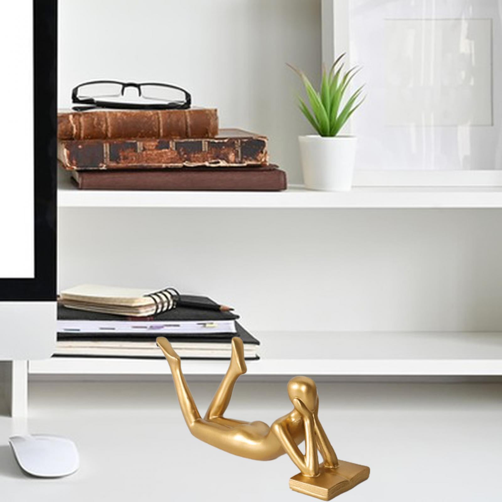 CUTICATE Resin Thinker Statue Golden Decor Collectible Creative ...