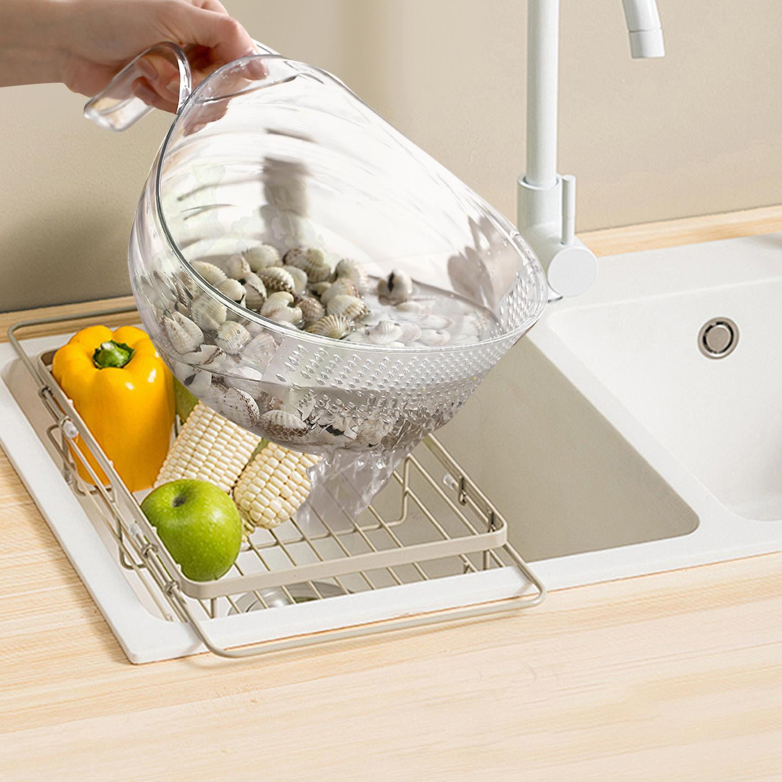 CUTICATE Rice Washing Filter Strainer Basket Fruit Vegetable Bowl ...