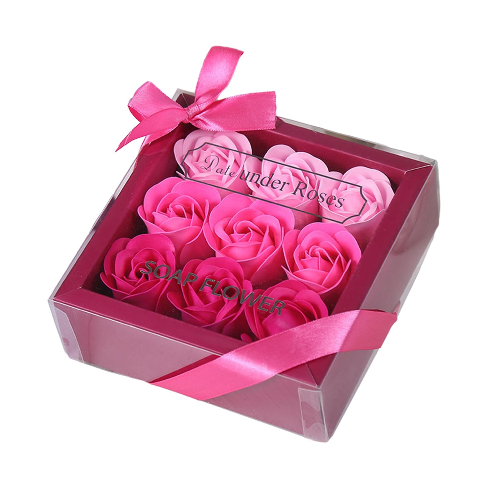 CUTICATE Scented Soap Rose Flower with Gift Box Artificial Floral 13 ...
