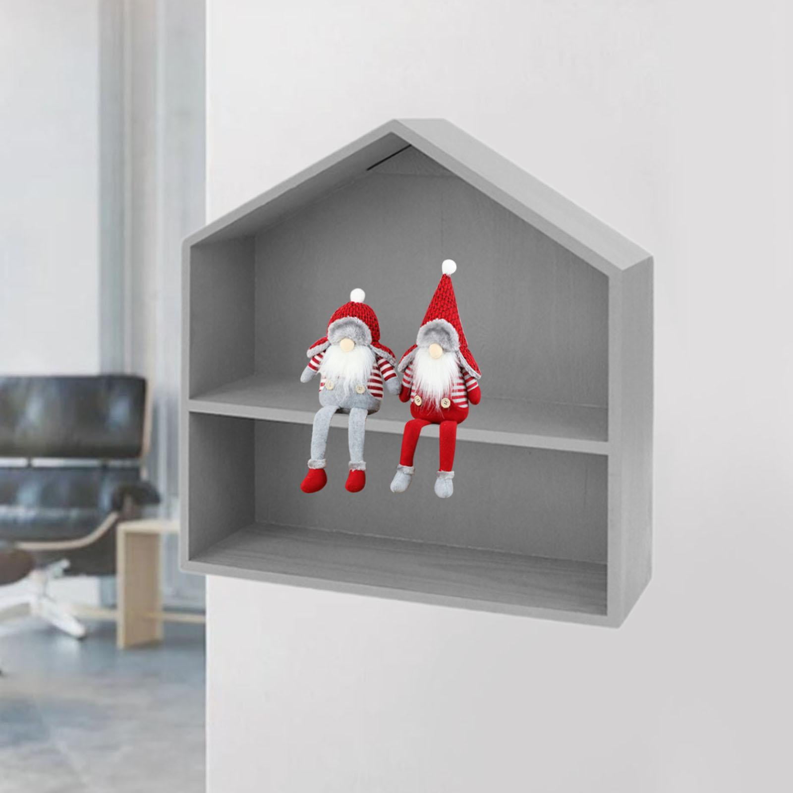 CUTICATE Shadow Box Display Shelf Figurine Organizer 2 Layer House ...