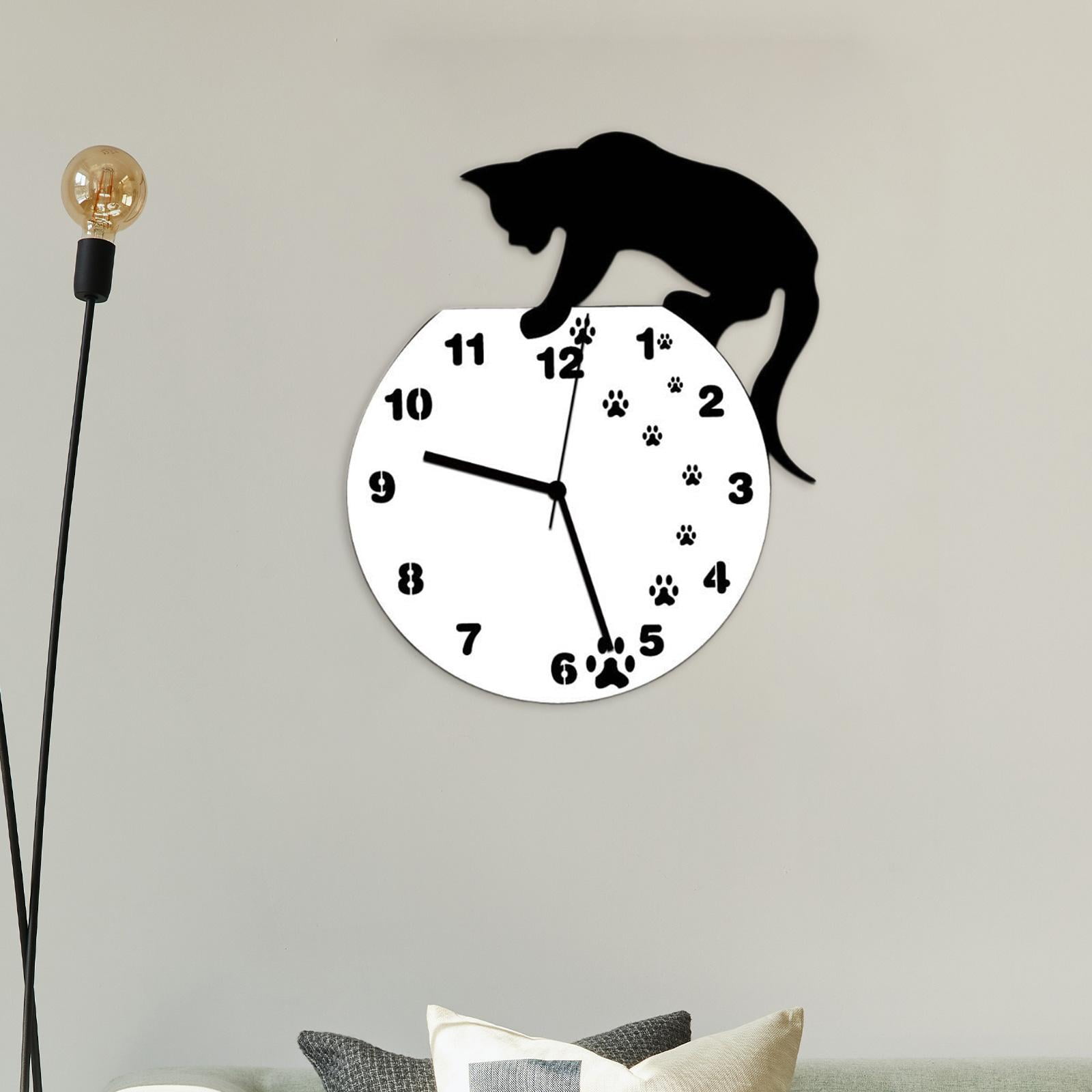 CUTICATE Silent Wall Clock Decorative Clocks for Walls Acrylic Animal ...