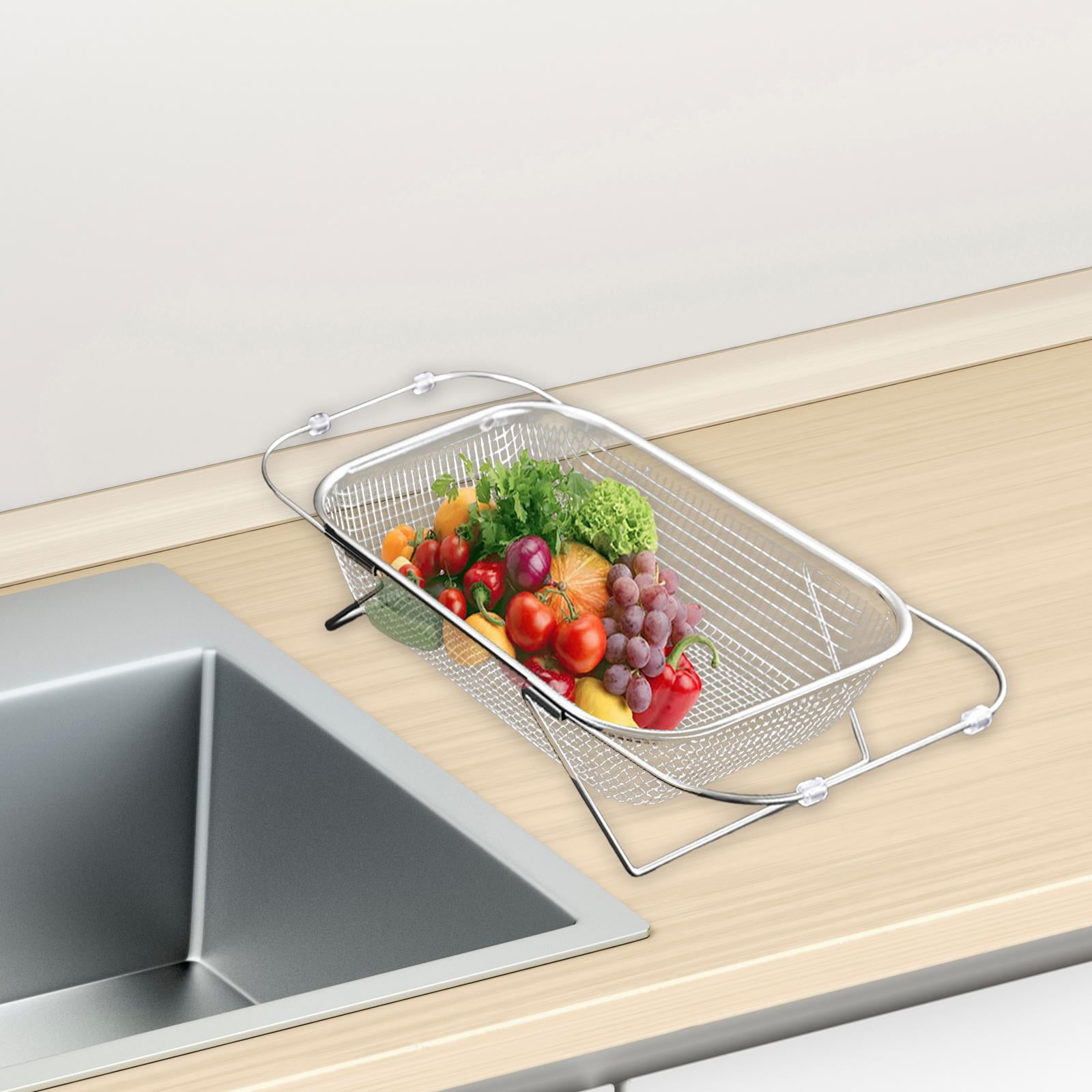 CUTICATE Sink Draining Rack, Dish Dryer Rack, Fine Mesh ,Retractable ...