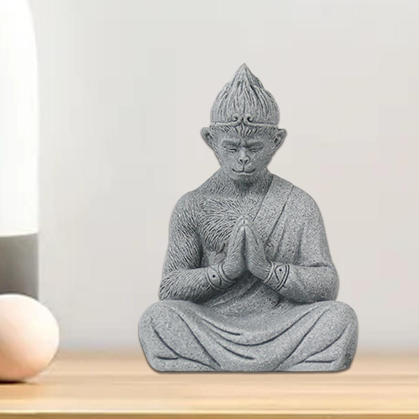 CUTICATE Sitting Monkey Buddha Statue, Monkey Figure Desk Christmas ...