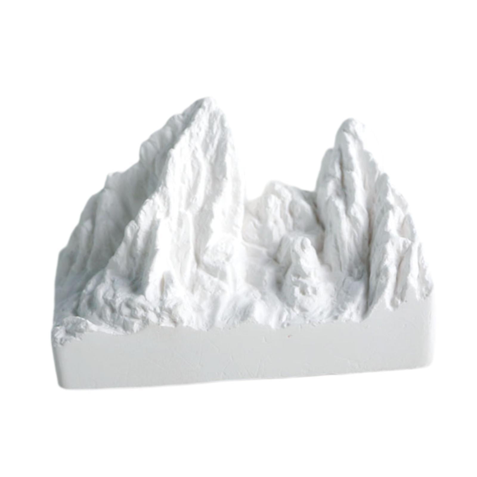 CUTICATE Snow Mountain Statue Ornament Plaster Collection for Home ...