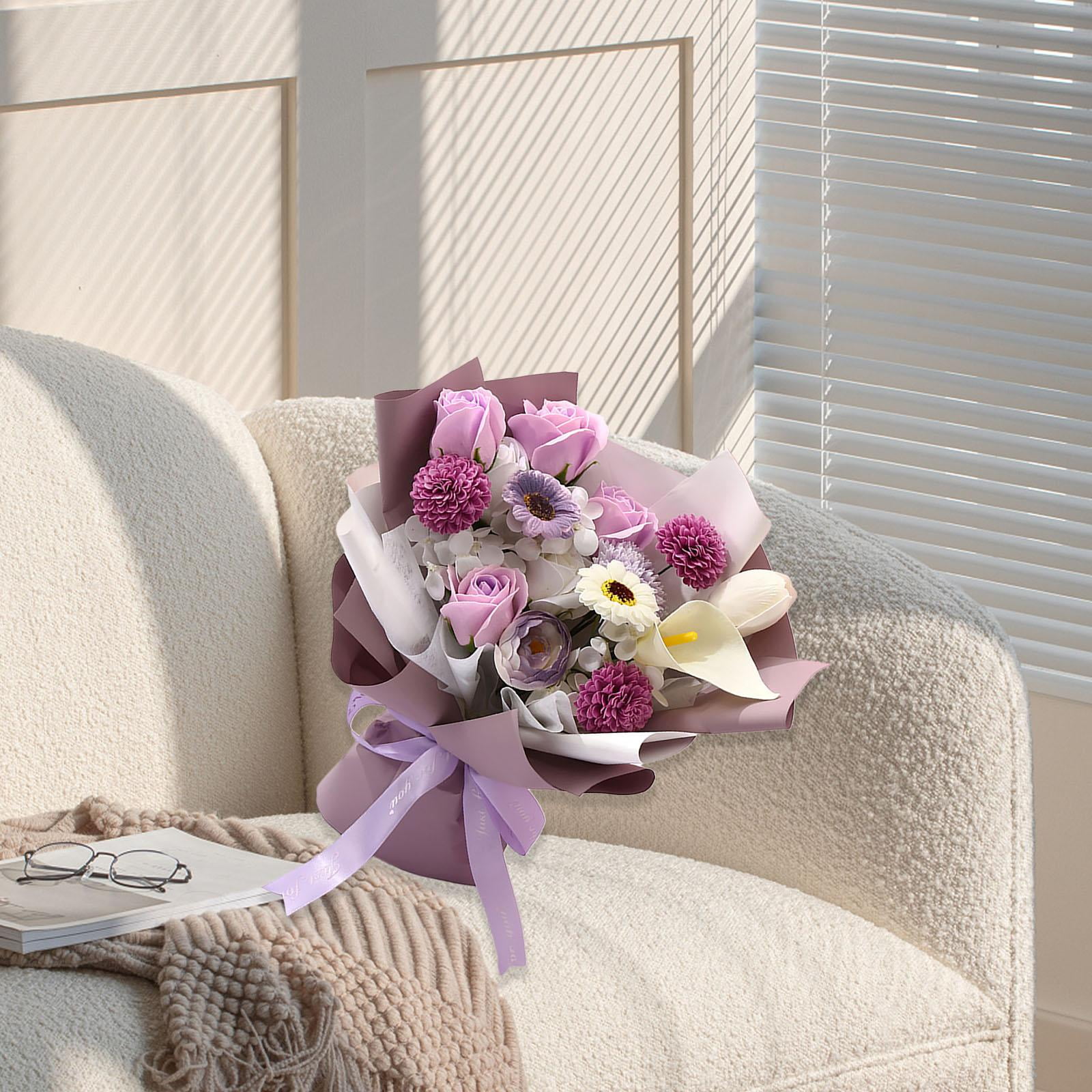 CUTICATE Soap Flower Bouquet Artificial Flower Photography Props Office ...