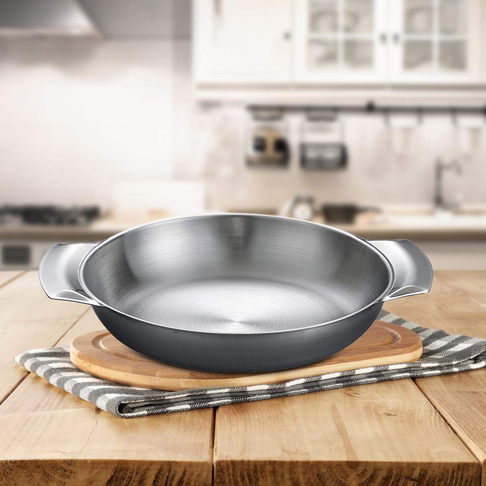 CUTICATE Stainless Steel Cooking Pot, Kitchen Cookware, Multipurpose Double Handle for ...