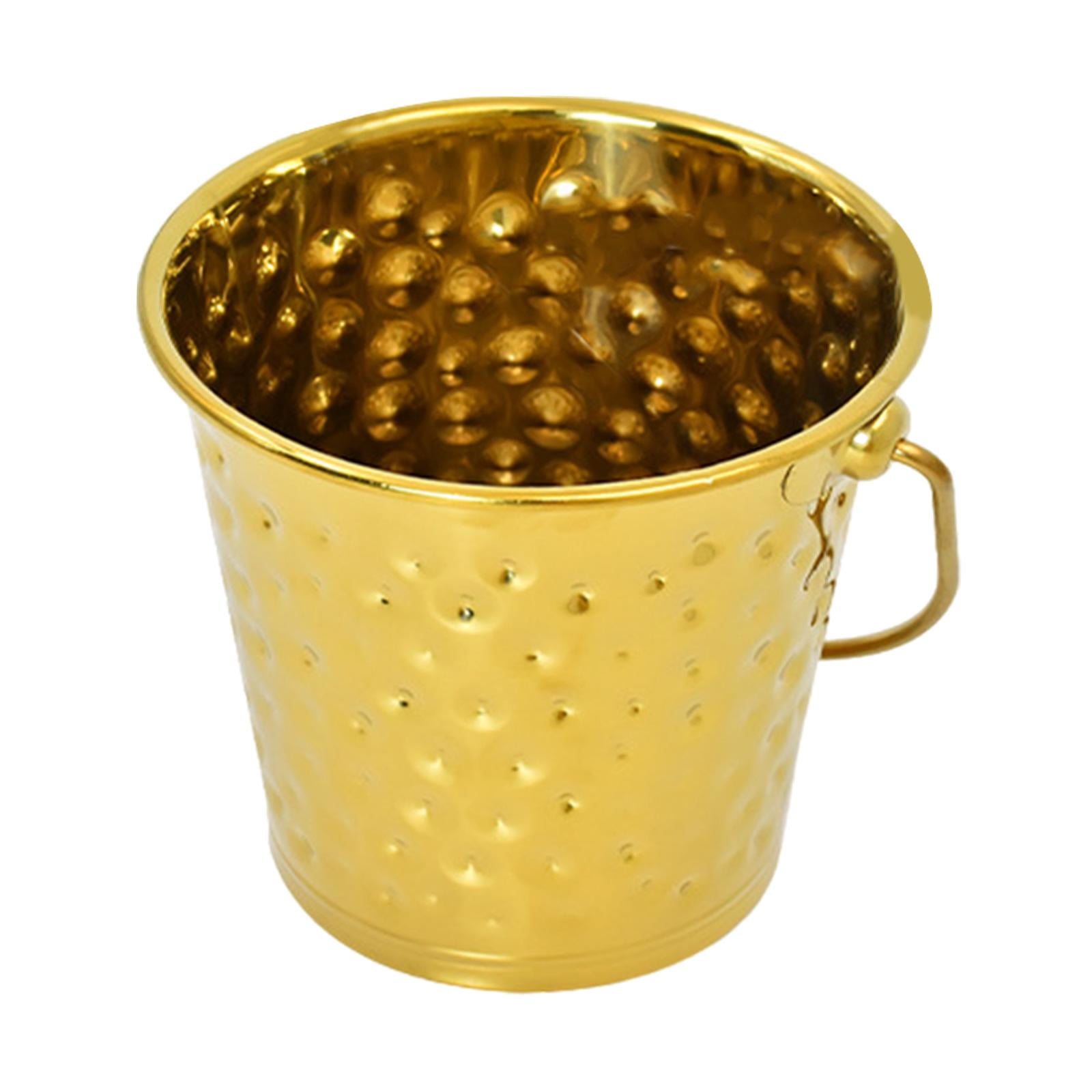 CUTICATE Stainless Steel Ice Bucket with Portable Handle Ice Pail ...