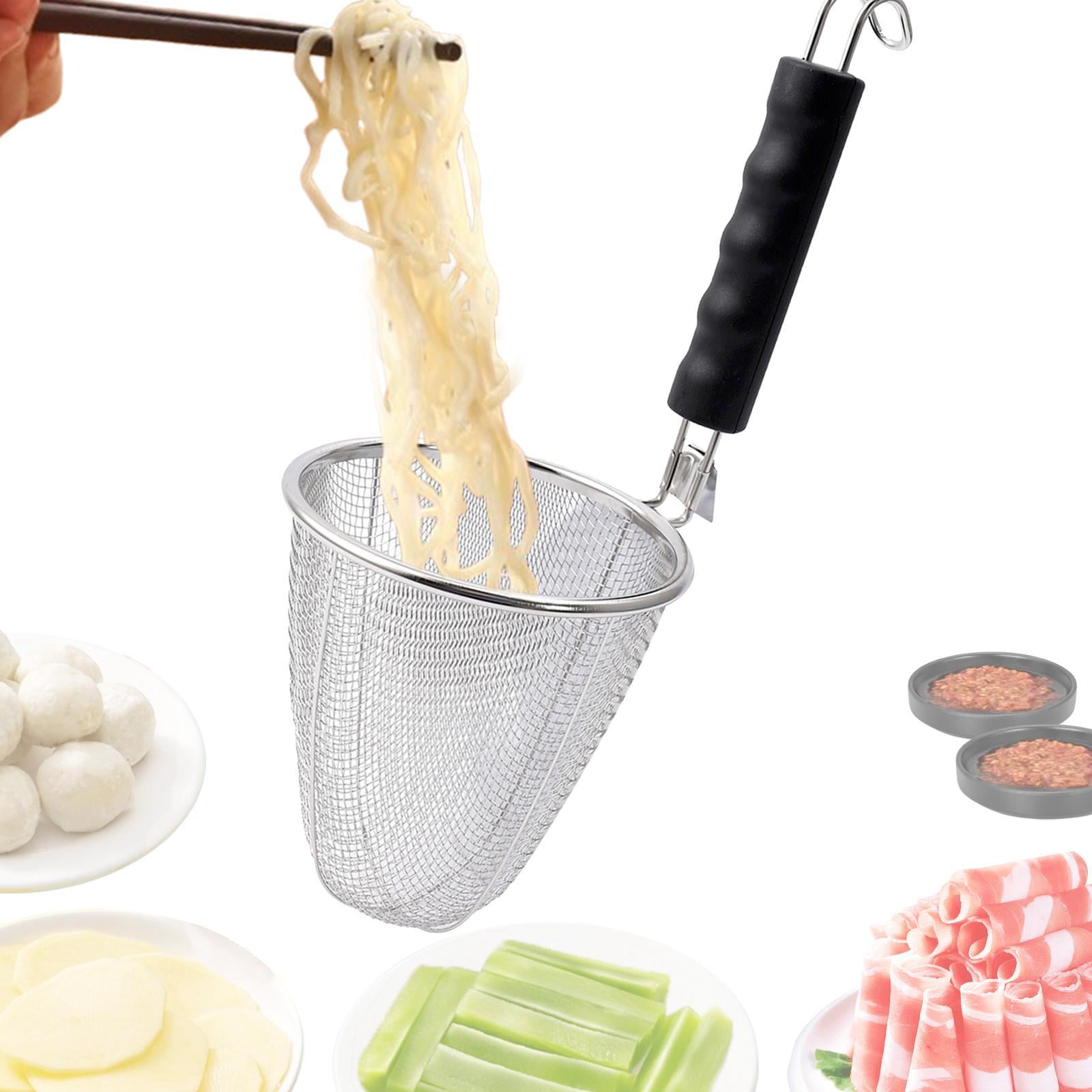 CUTICATE Stainless Steel Mesh Pasta Basket Food Dumpling Noodle ...