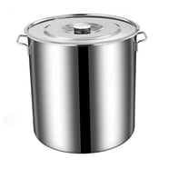 Coliware 8 QT Large Heavy Duty Stainless Steel Kitchen Cookware, Wide ...