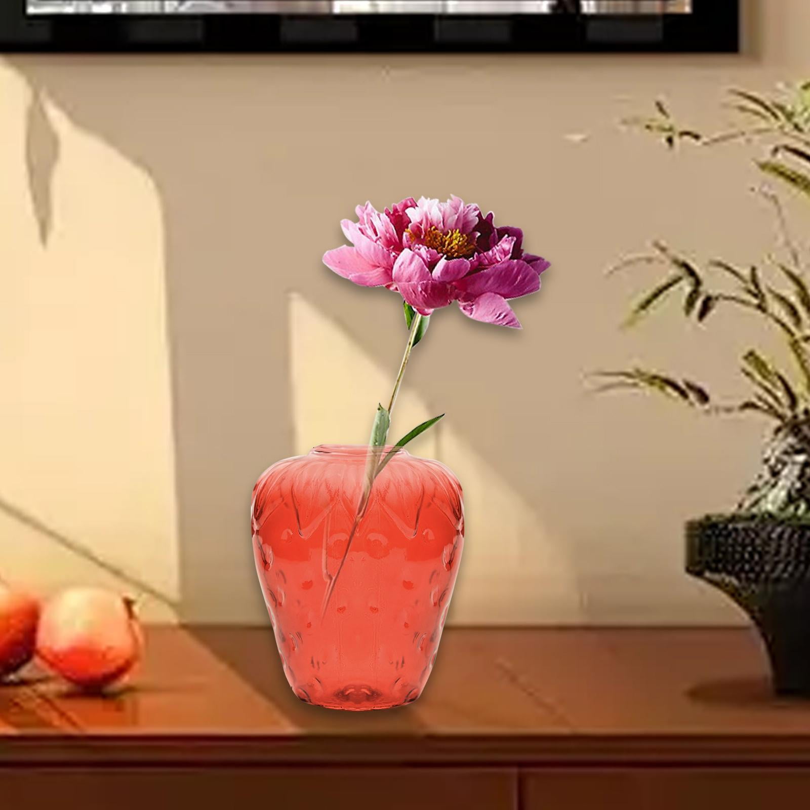 CUTICATE Strawberry Vase Desktop Vase Floral Arrangement for Bookshelf ...