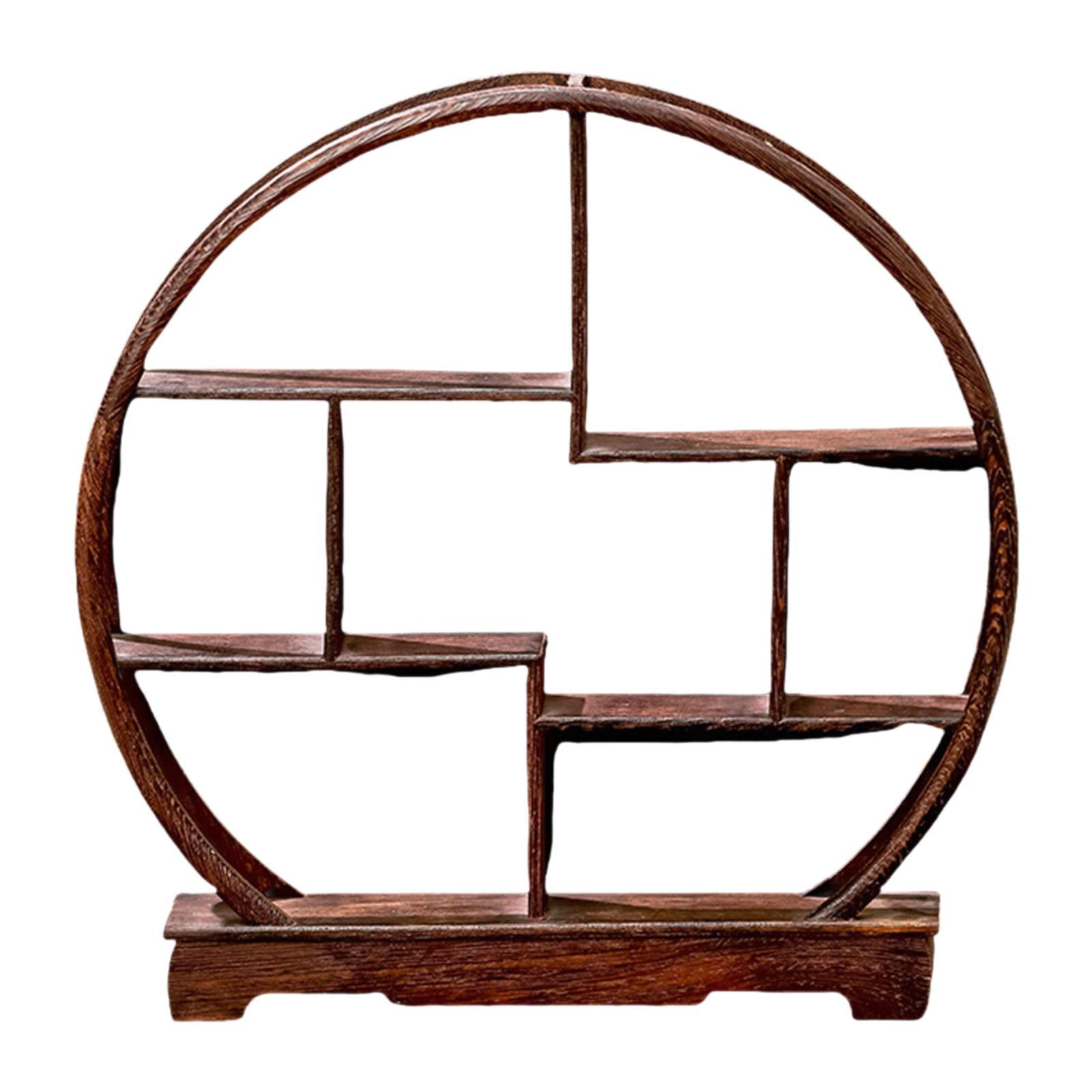 CUTICATE Tea Set Rack Wooden Display Shelf Tabletop Stable Portable Tea ...