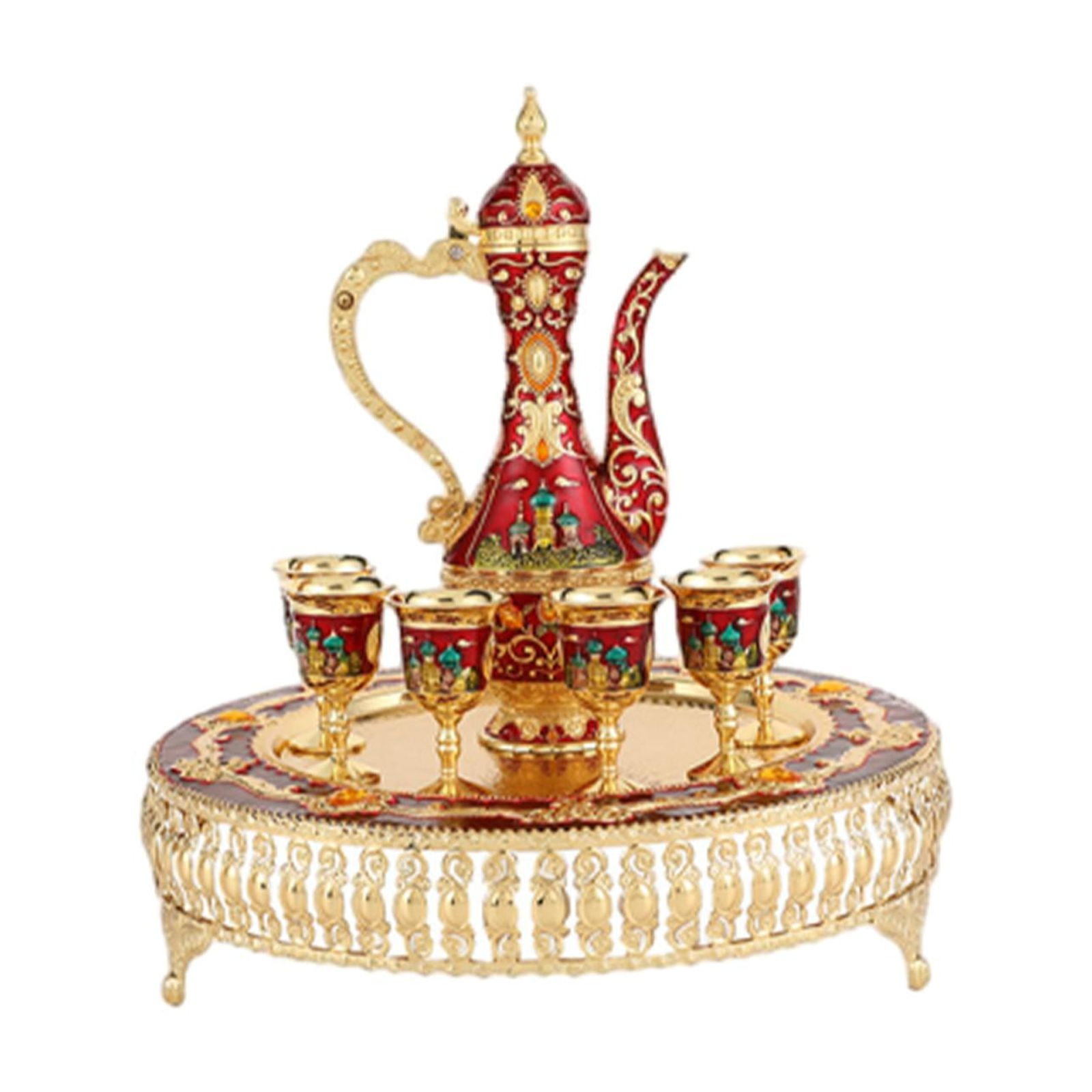 CUTICATE Turkish Coffee Cup and Tea Pot Set Turkish Coffee Pot Set ...