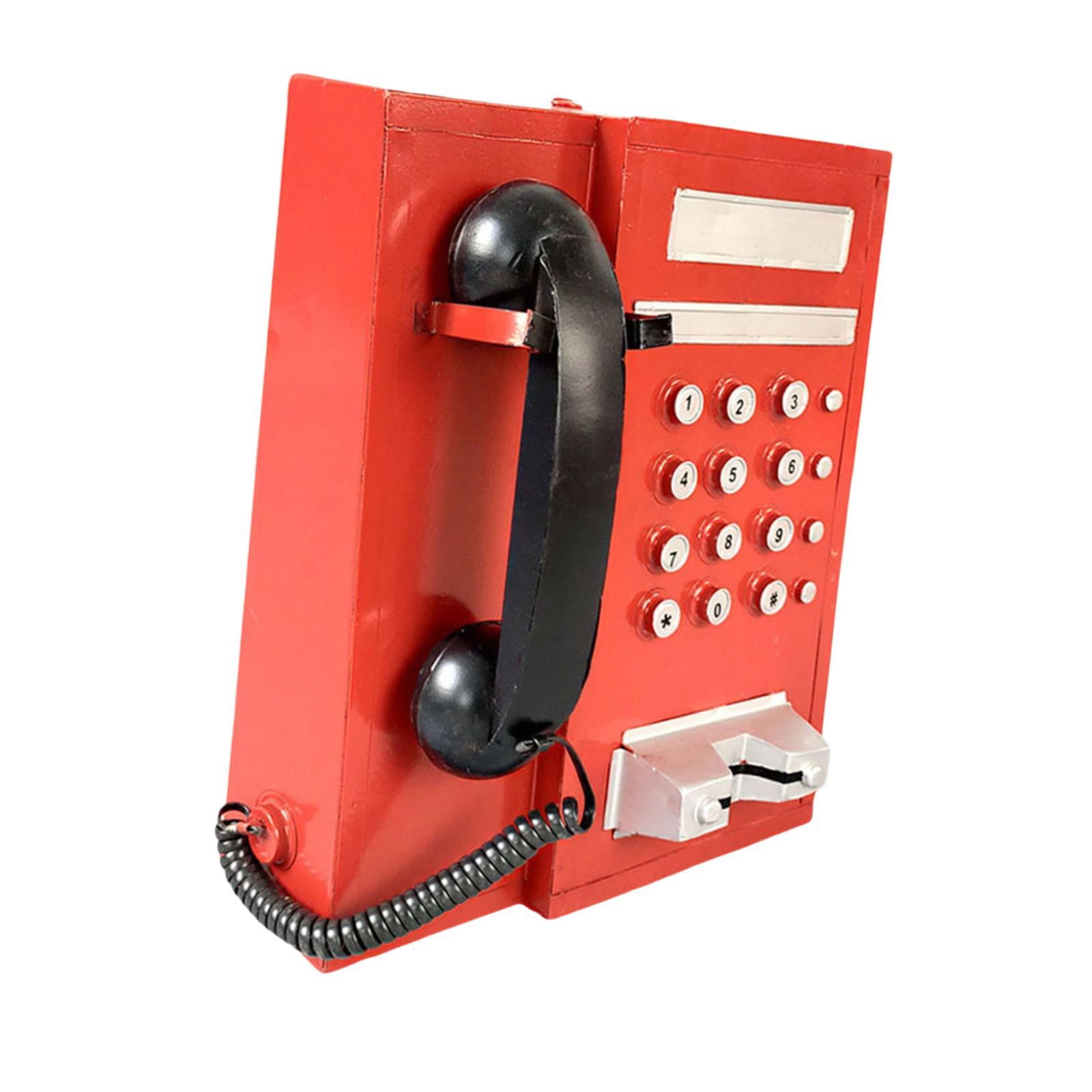 CUTICATE Wall Mounted Phone Model Decorative Props Old Fashioned for ...