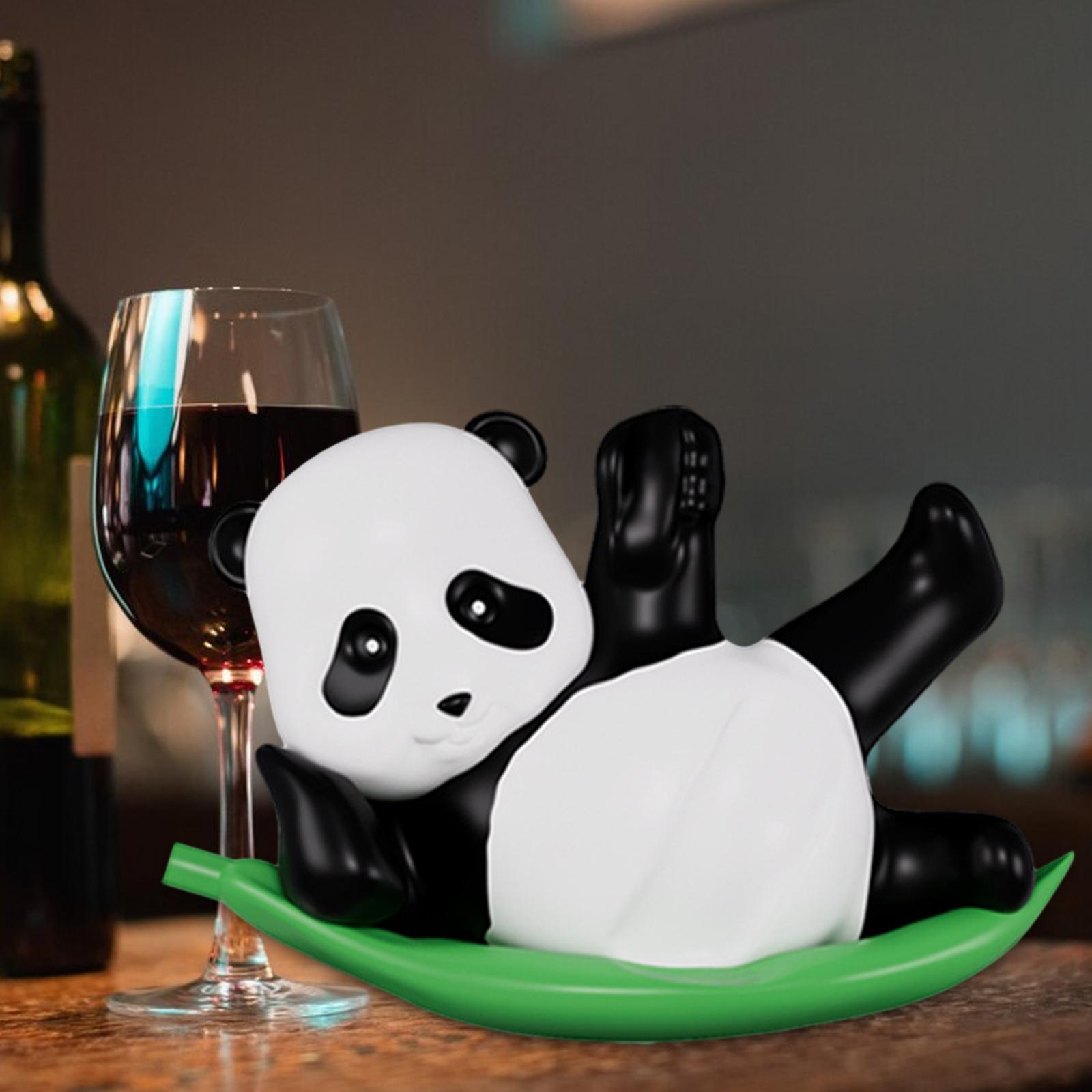 CUTICATE Wine Bottle Holder Tabletop Wine Rack Animal Statue Panda ...