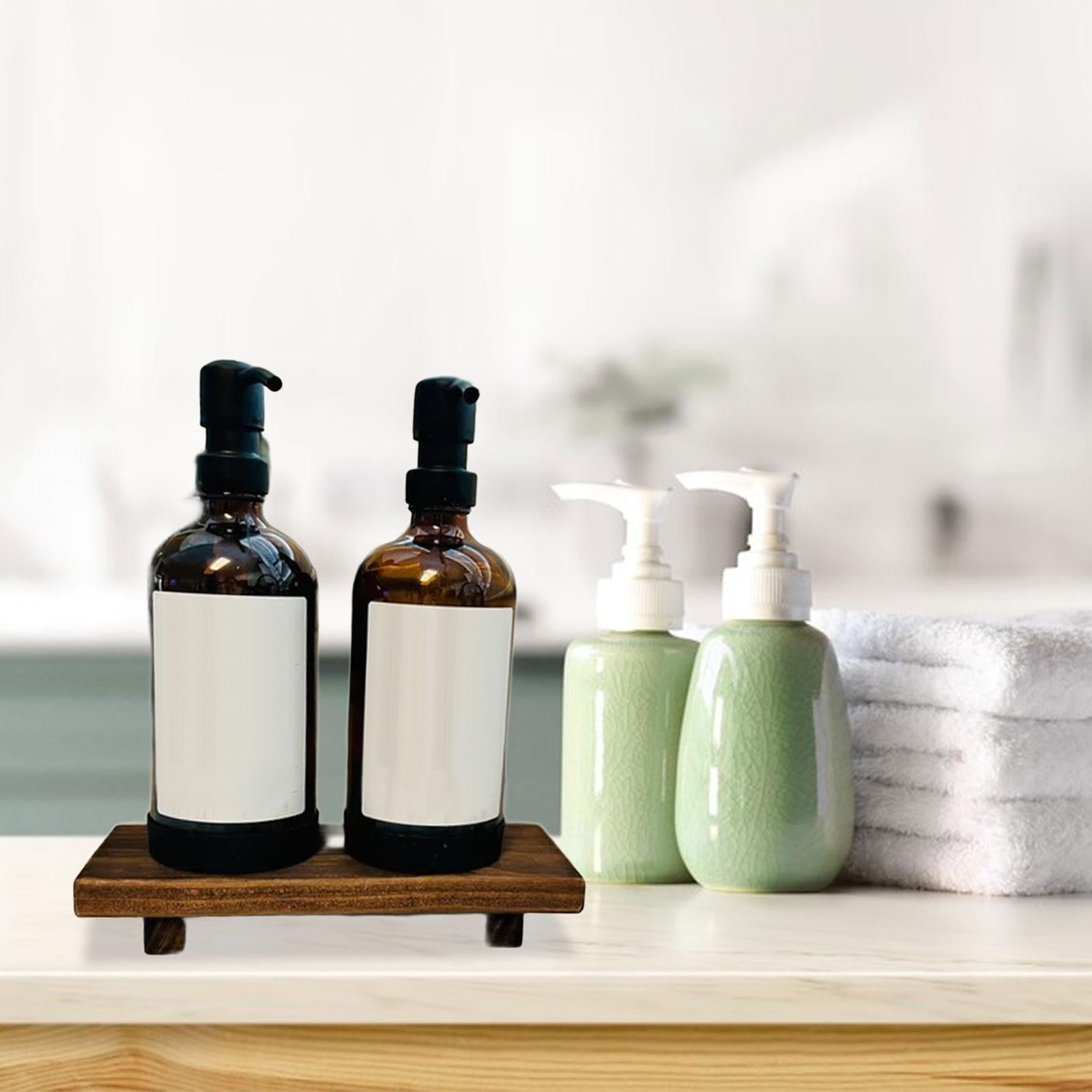 CUTICATE Wood Pedestal Soap Pedestal Riser Tray Counter Modern Soap ...