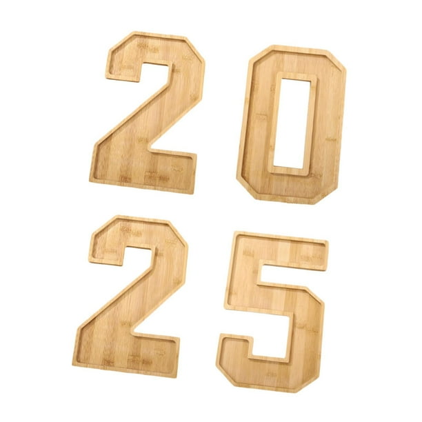 Cuticate Wooden Number Serving Tray Board Box Serving Platter Food ...