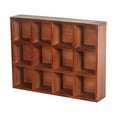 CUTICATE Wooden Shadow Box 12 Compartment Display Shelf Shelving Unit ...