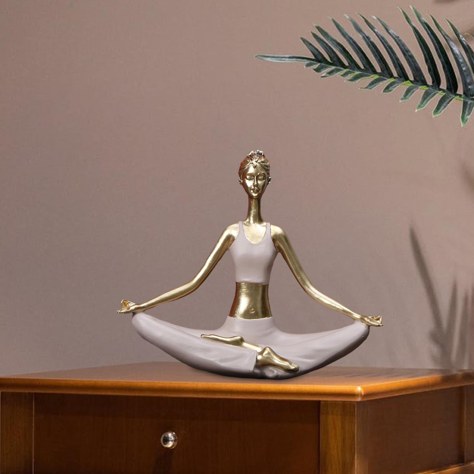 CUTICATE Yoga Statue Yoga Sculpture Decorative Women Yoga Pose Statue ...