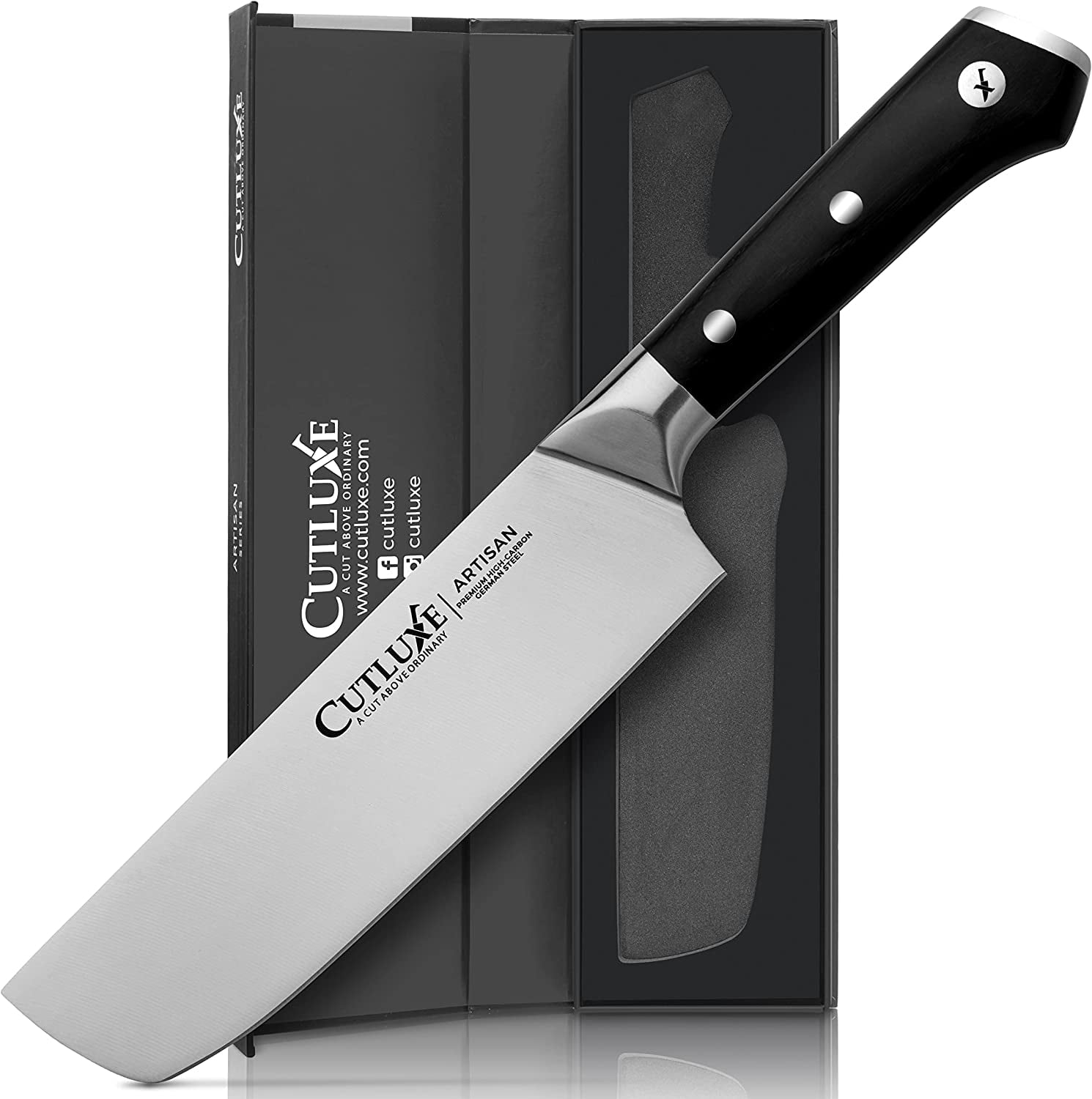 CUTLUXE Nakiri Knife – 7" Vegetables Knife, Japanese Chef Knife for ...
