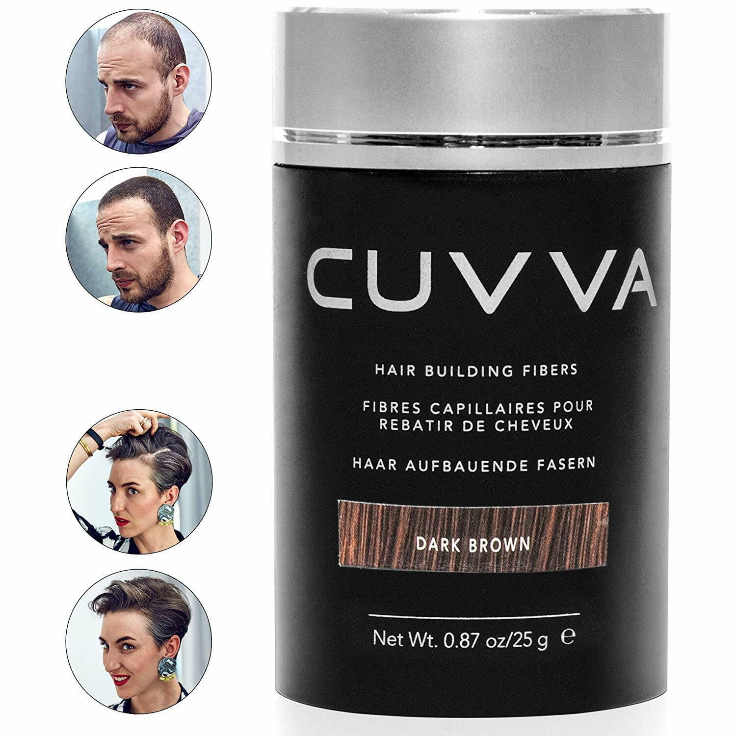 CUVVA Hair Fibers - Concealer for Thinning Hair Keratin Building Fibers ...