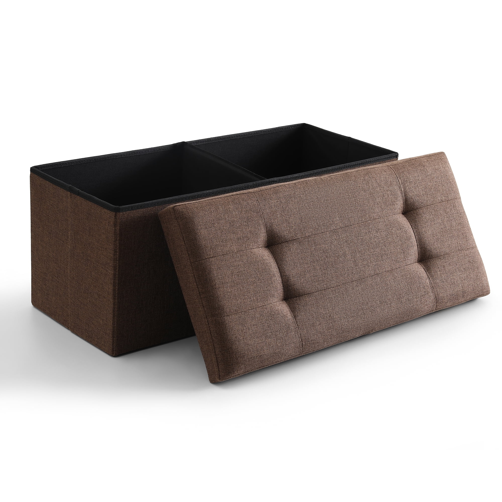 CUYOCA Storage Ottoman Bench Foldable Footrest End of Bed Ottoman for ...