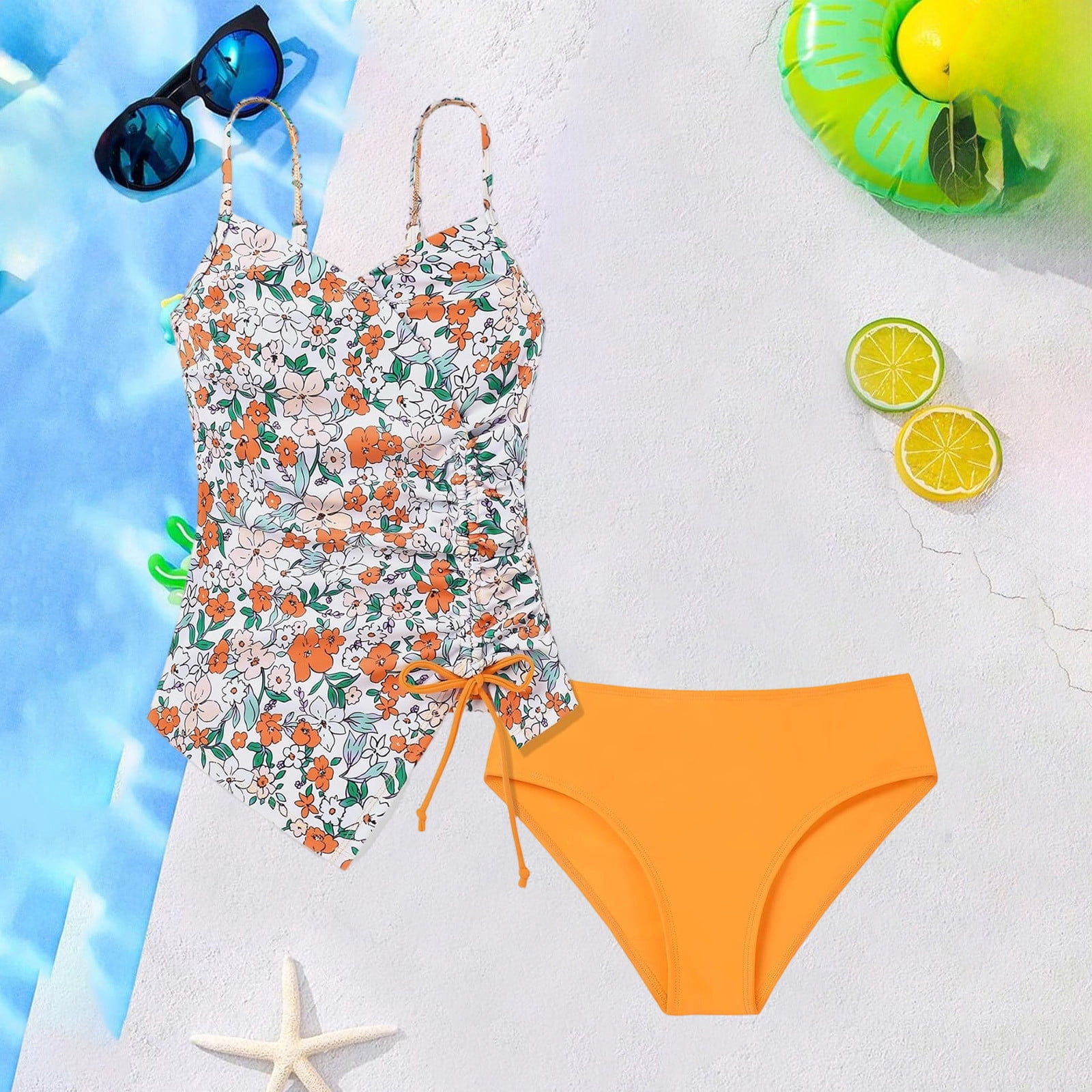 CUZIBR Baby Toddler Two Piece Swimsuit Spaghetti Strap Trendy Leopard ...
