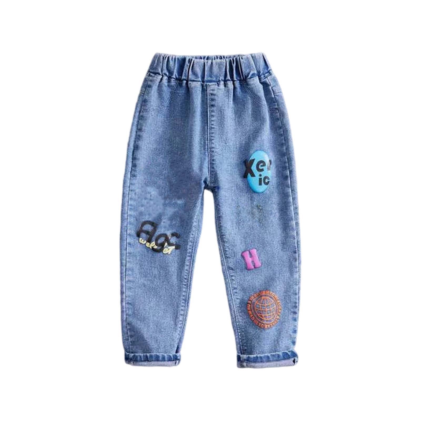 CUZIBR Boys Baby Toddler Denim Harem Pants Wide Leg Casual Jeans ...