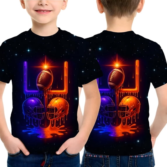 CUZIBR Boys Funny Graphic Print Tshirt Colorful Short Sleeve Baseball ...