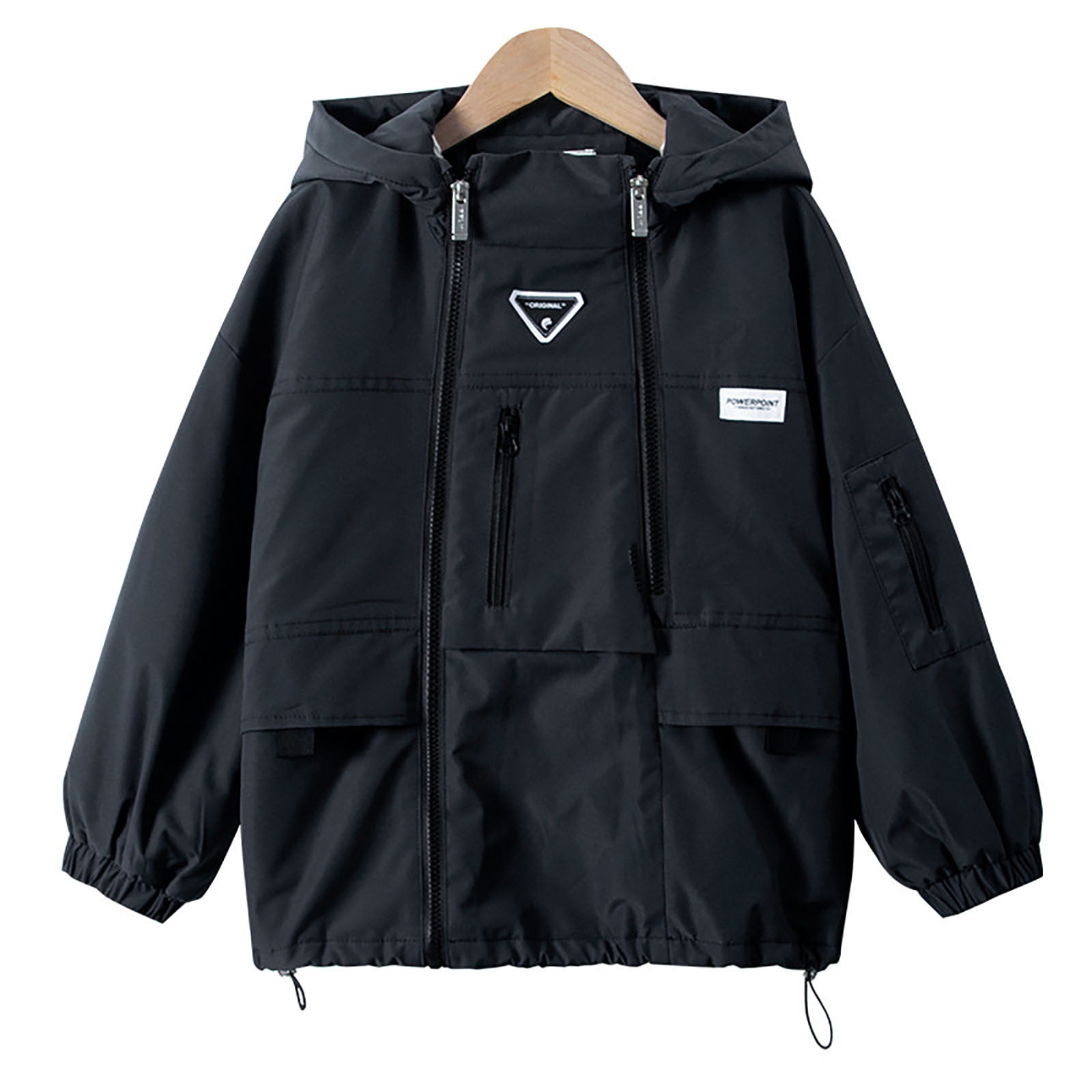 CUZIBR Boys Girls Hooded Storm Jacket Autumn 2025 Children Windproof ...