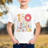 CUZIBR Boys Graphic 67 Shirt Short Sleeve Cute Ice Cream Print Round ...