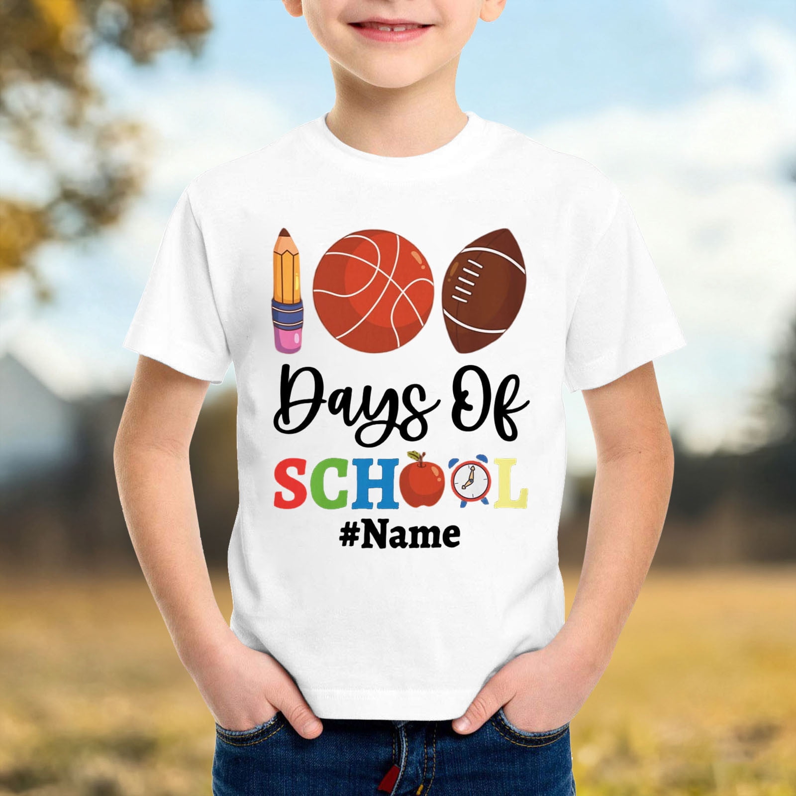 CUZIBR Boys Graphic 67 Shirt Short Sleeve Cute Ice Cream Print Round ...