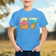 CUZIBR Boys Graphic 67 Shirt Short Sleeve Cute Ice Cream Print Round ...