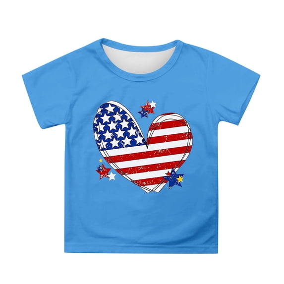 CUZIBR Boys Stylish Independence Day T Shirts Cute Stars Striped ...