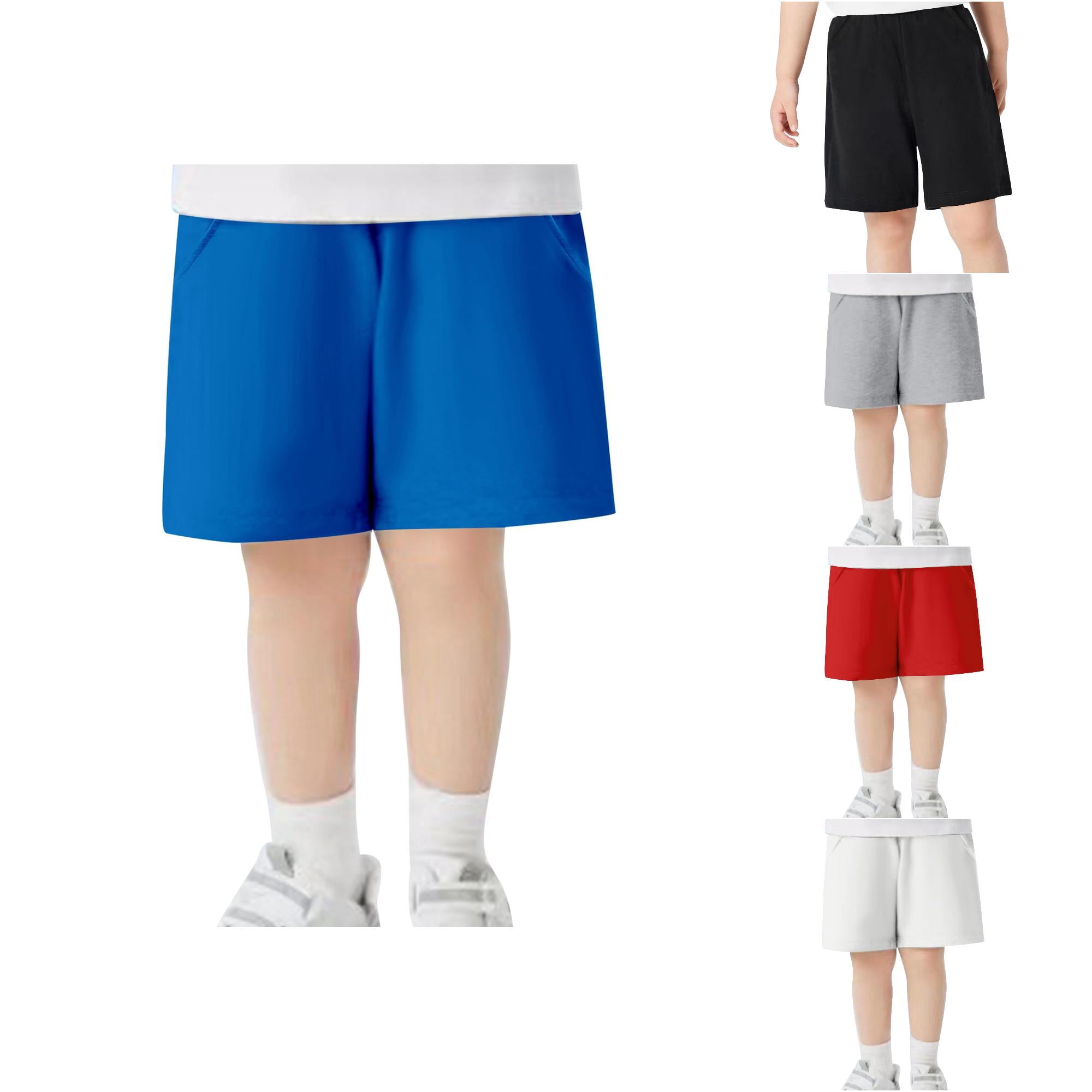 CUZIBR Boys Toddler Summer Shorts Solid Color Wide Leg Elastic ...