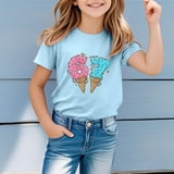 CUZIBR Boys Trendy T Shirt Casual Short Sleeve Ice Cream Pattern Shirts ...