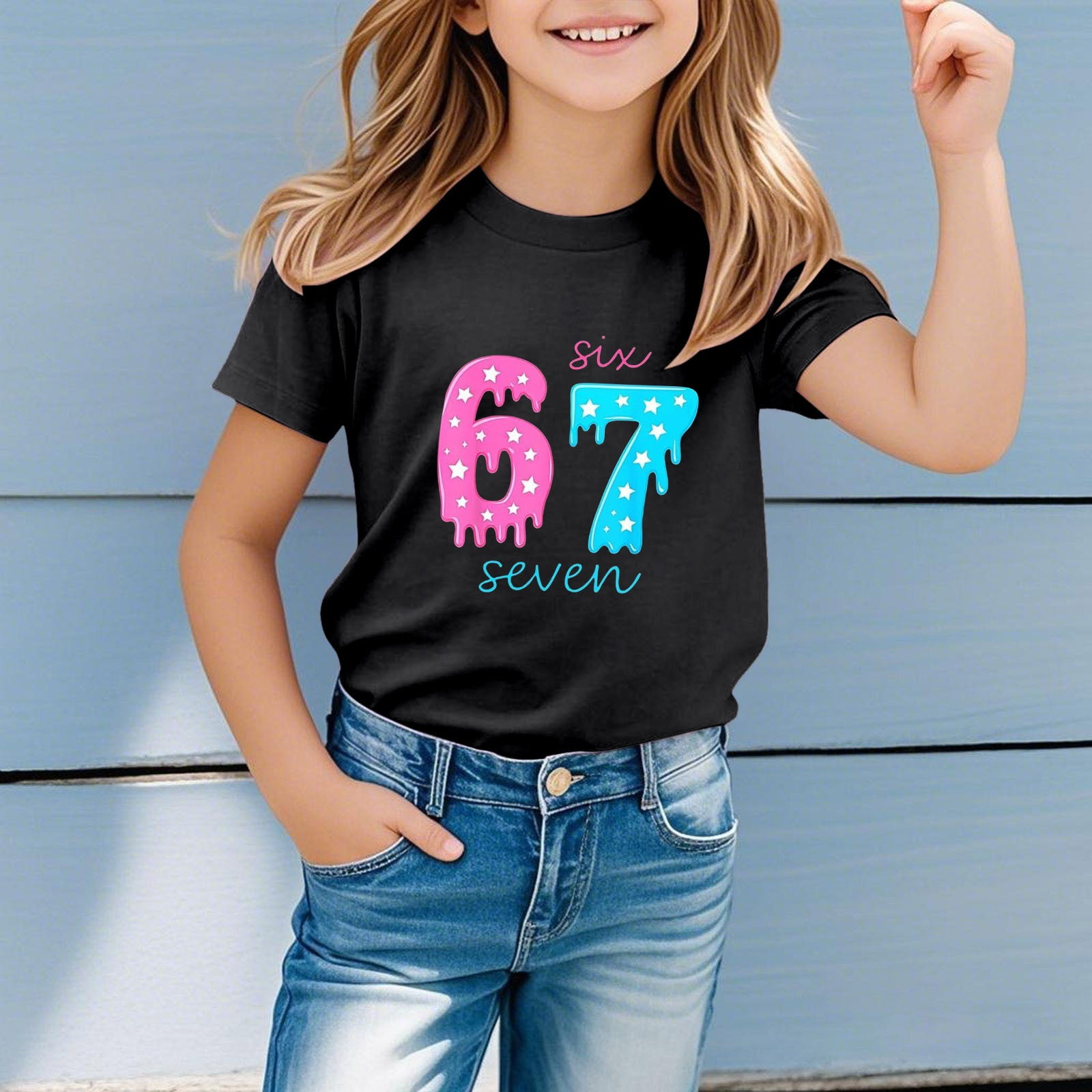 CUZIBR Boys Trendy T Shirt Casual Short Sleeve Ice Cream Pattern Shirts ...