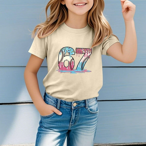 CUZIBR Boys Trendy T Shirt Casual Short Sleeve Ice Cream Pattern Shirts ...