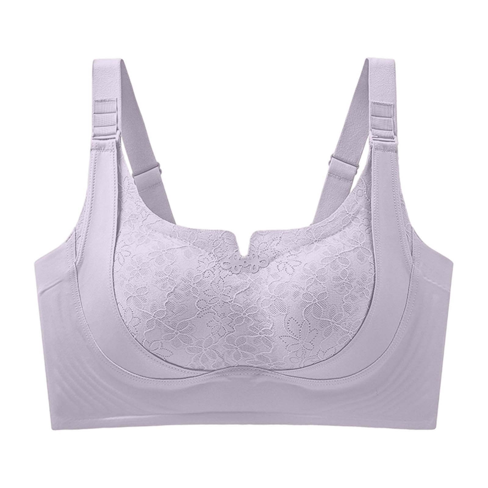 CUZIBR Bras For Women No Underwire Seamless Thin Wireless Solid Color U ...