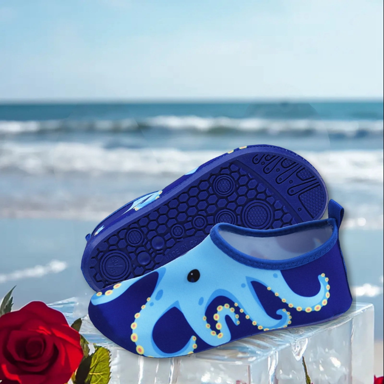 CUZIBR Children Boys Toddler Beach Shoes Cartoon Dinosaur Print Soft ...