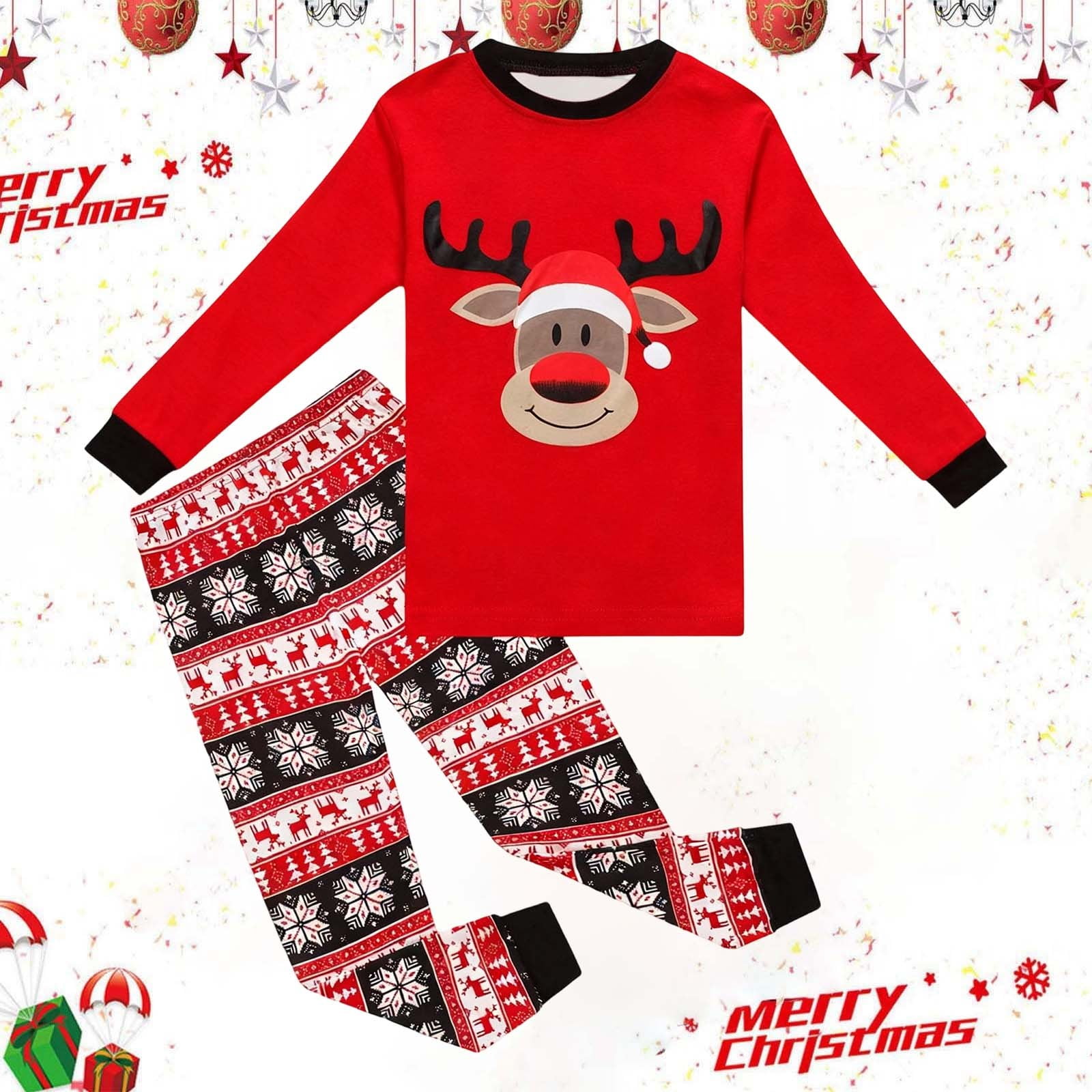 CUZIBR Christmas Children Boys Teenagers Outfits Sets Cozy Cute Santa ...