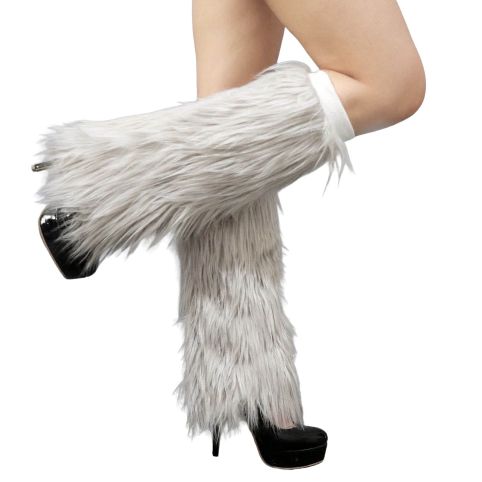 CUZIBR Cozy Socks For Women Winter Fuzzy Thermal Leg Warmers Long Plush ...