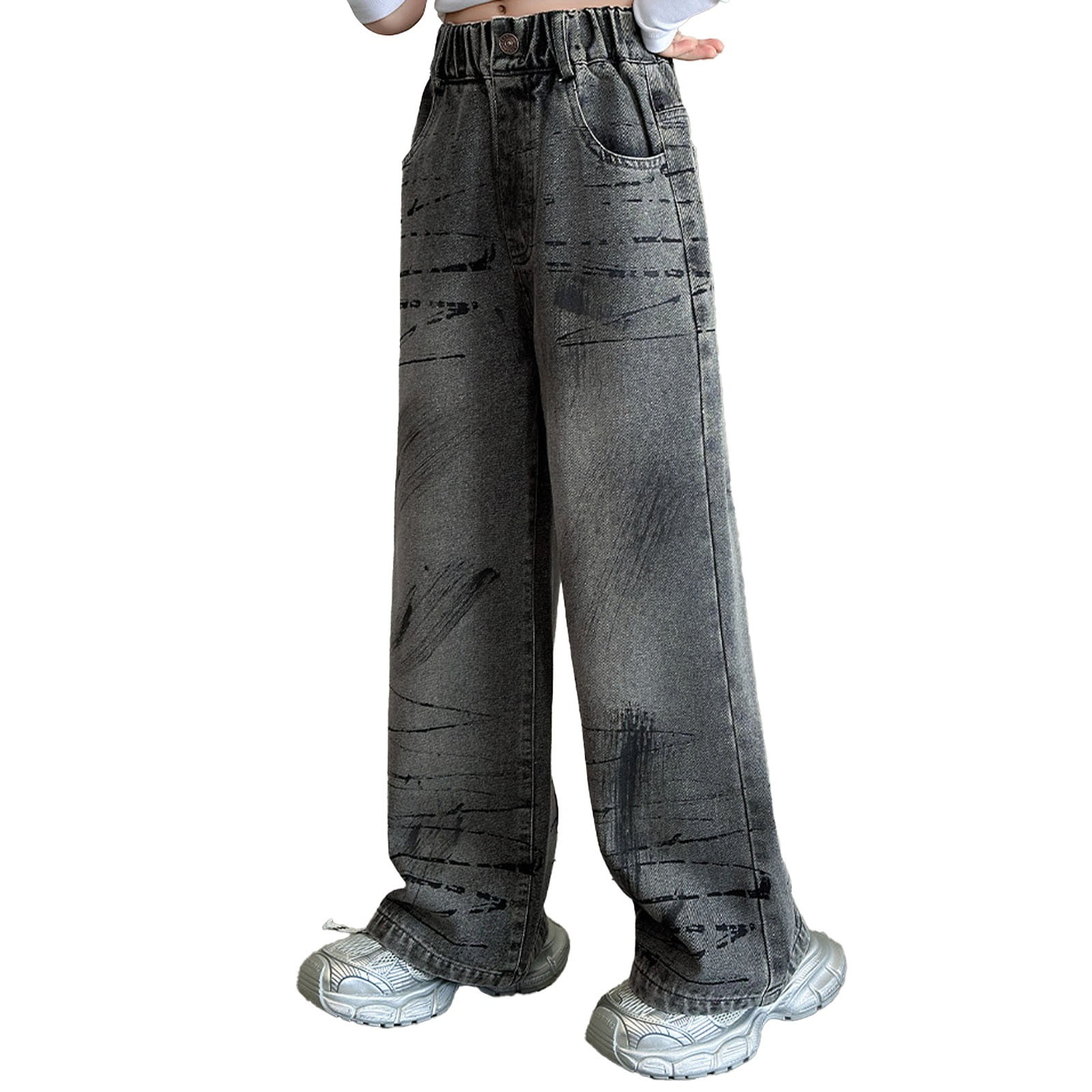 CUZIBR Girls Casual Pants For Everyday Wear Comfortable Fixed Fit ...